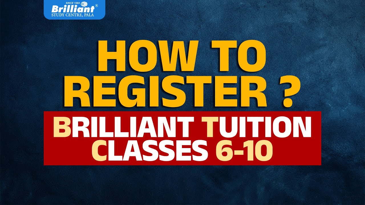 How To Register? Brilliant Tuition Classes 6,7,8,9,10 (BTC) - YouTube