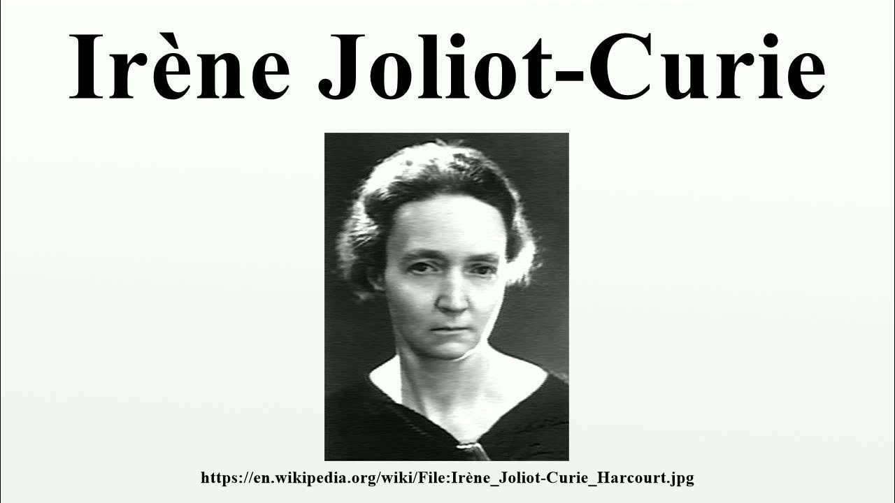 Tribute to Irène Joliot-CuRie; a French chemist, physicist, 1935 Nobel ...