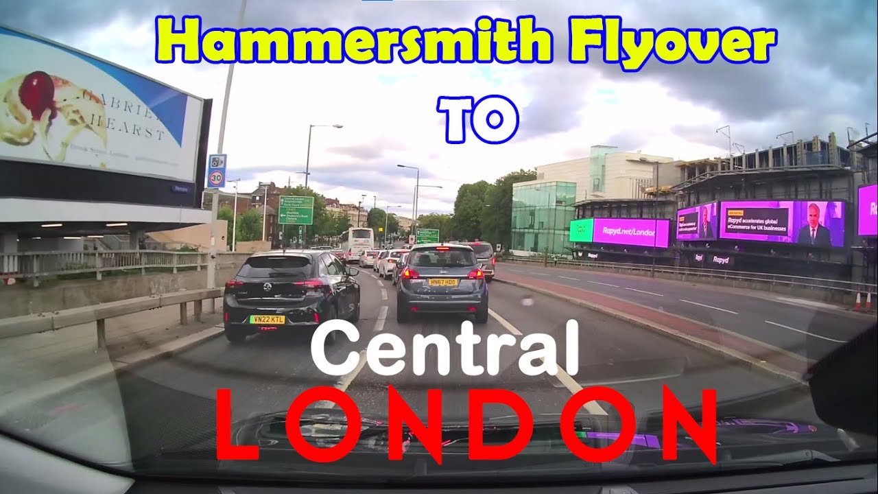 Hammersmith Flyover to Central London - YouTube