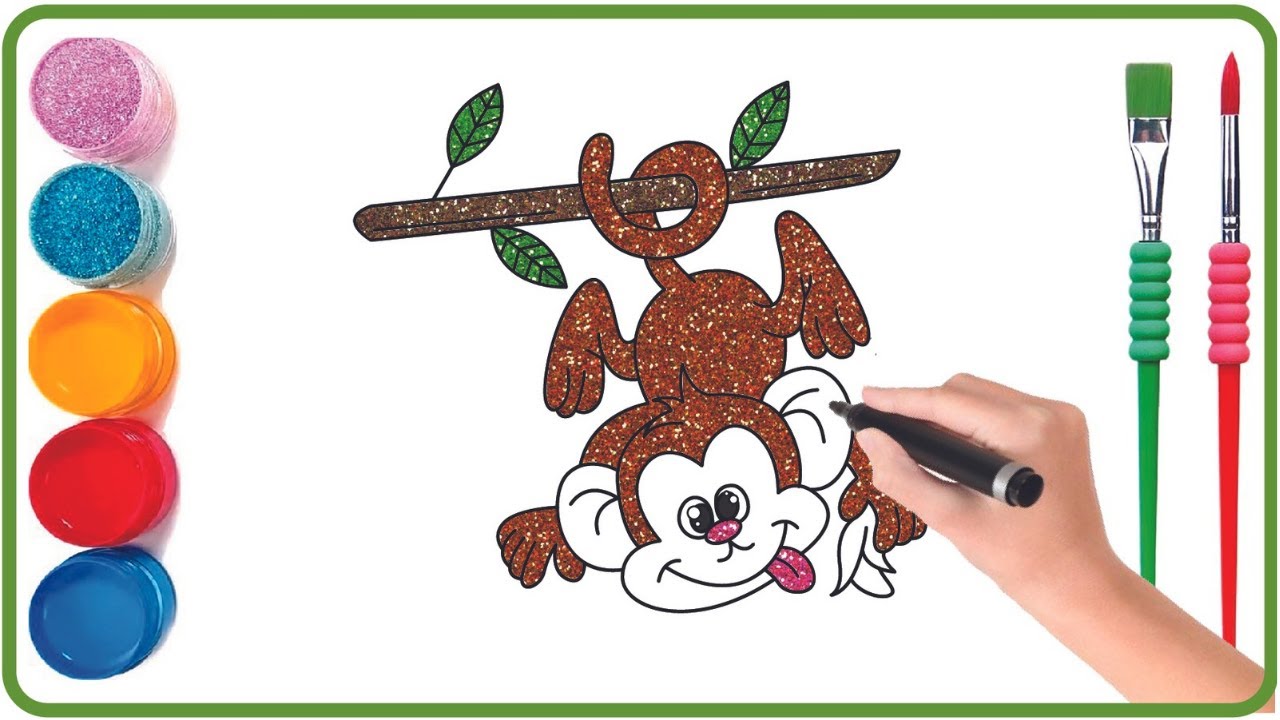 Learn How to Draw and Color a Monkey | Easy Drawing for Kids and ...