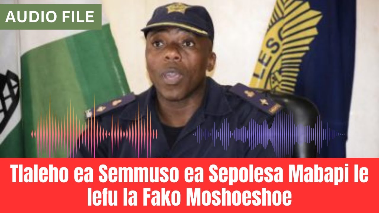 Police Report on The Shooting of Former MP Fako Moshoeshoe - YouTube