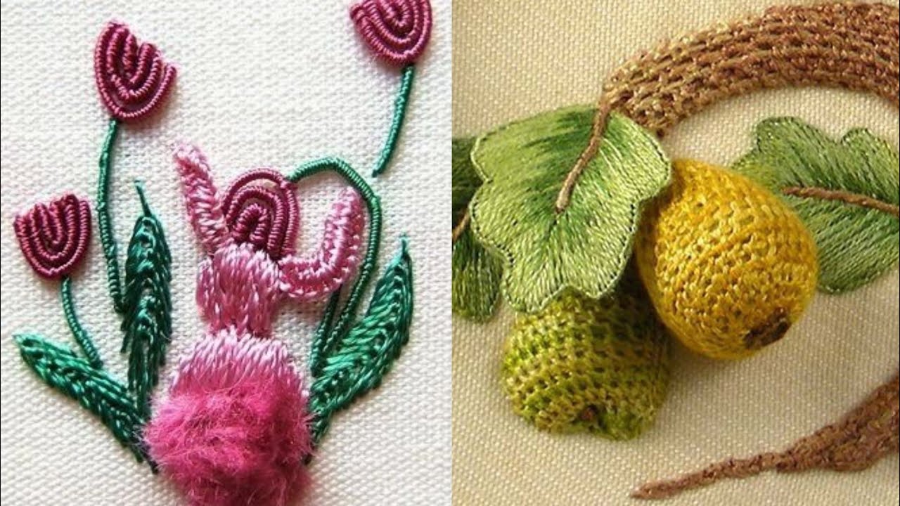 Amazing 3D Hand Embroidery Patterns Ideas - YouTube