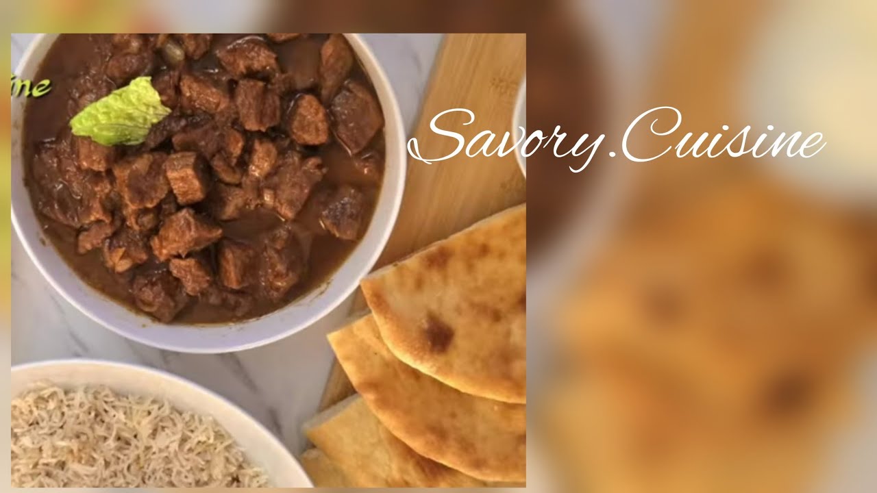 Beef Stew With Rice ( chalow ) Afghan bread It's a very delicious ...