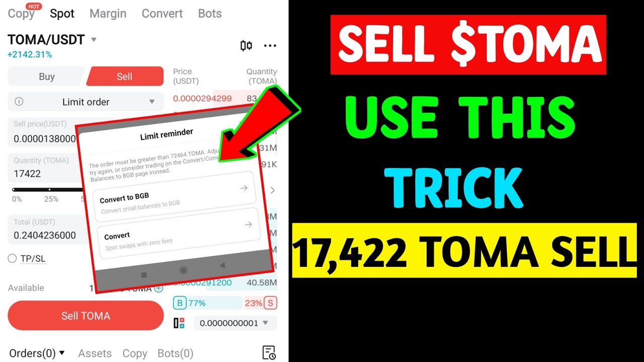 How To Sell Toma Token Bitget | Tomarket Toma Token Price | Withdrawal ...