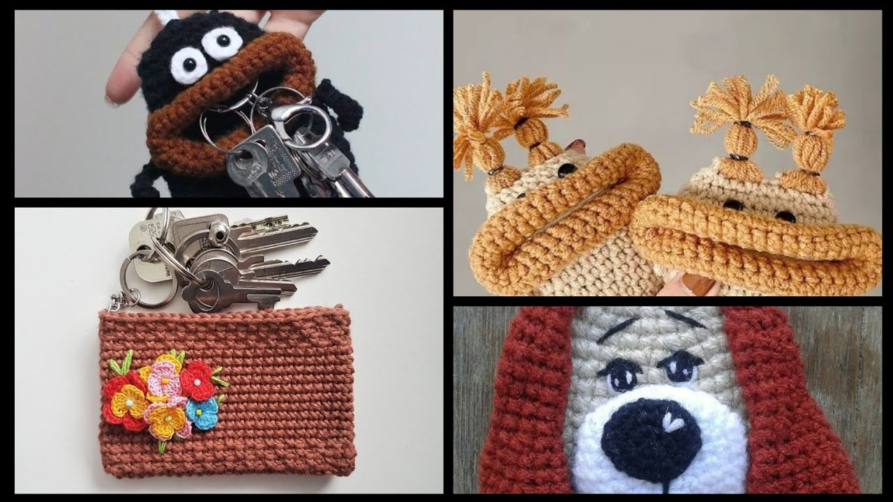 Very Nice And Gorgeous Free Crochet Pattern Hand Knitted Key Case ...