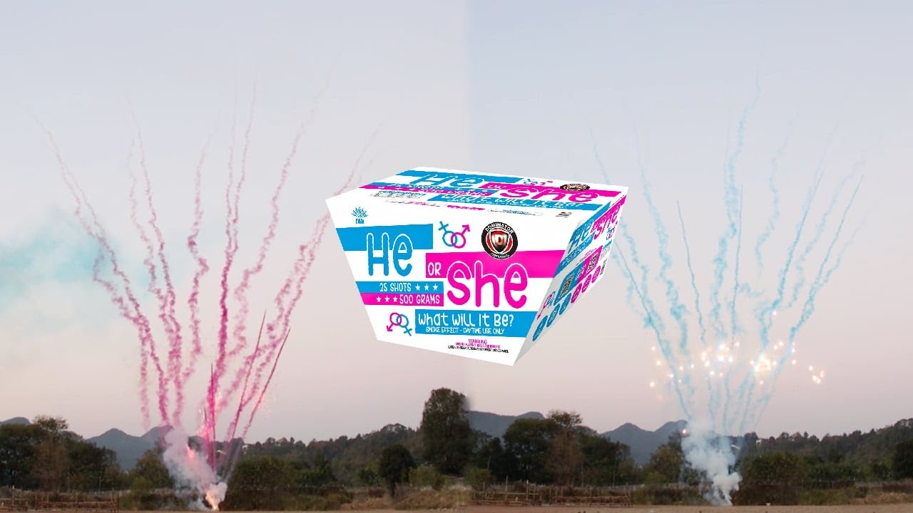 Gender Reveal Smoke Cakes - Dominator Fireworks - YouTube