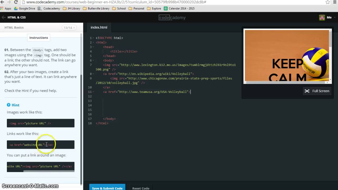 HTML Basics 13/14, 14/14, and uploading badge to Edmodo - YouTube