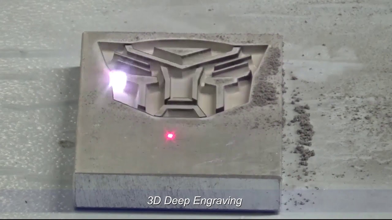 Enclosed 3D fiber laser marking machine, 3D engrave head on aluminum ...