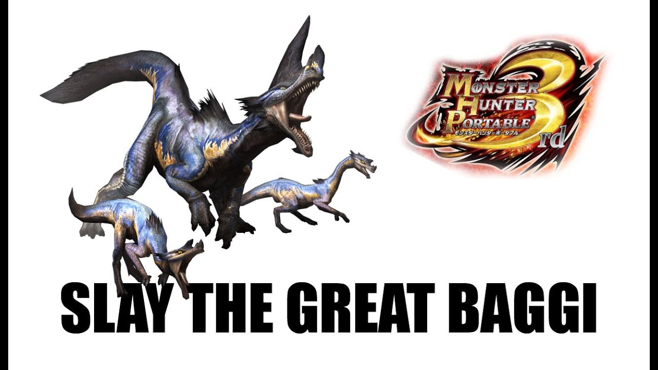 MONSTER HUNTER 3 PORTABLE KILL THE GREAT BAGGI - YouTube