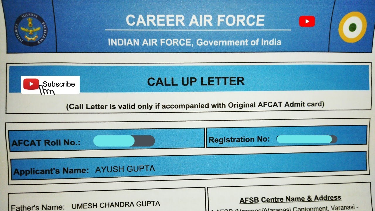 How To Fill And Send Declaration Form On Email|4AFSB Varanasi # ...