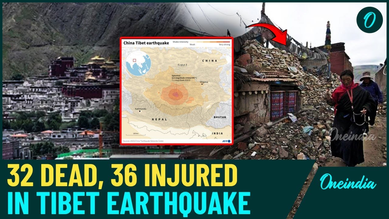 Devastating Earthquake Videos from Tibet: People on Roads, Widespread ...