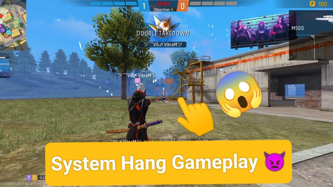 System Hang Gameplay 👿🍷🗿 || Free Fire Max System Hang Gameplay 💥🤯 || # ...