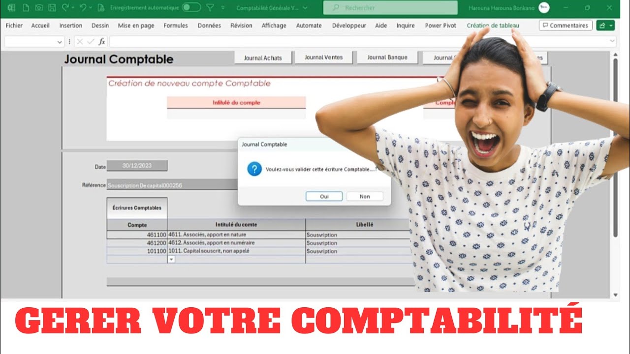 Excel-Vba : Comment créer sa comptabilité générale sur Excel et VBA ...