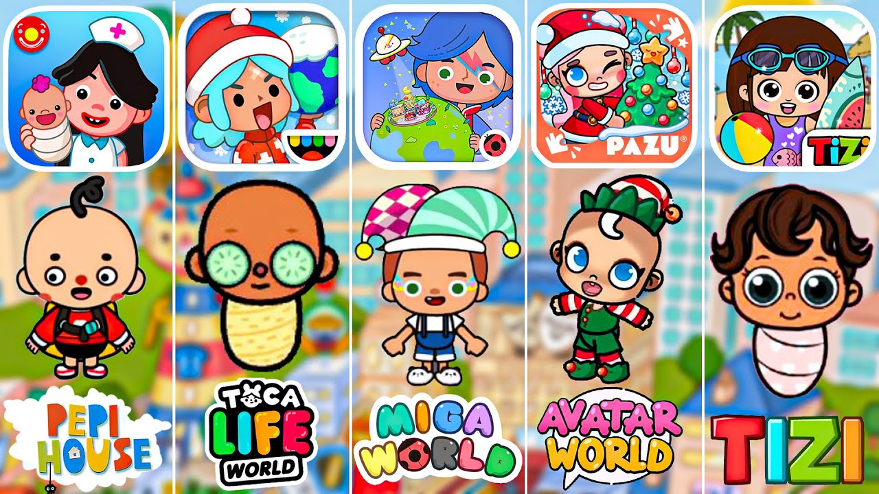 Baby 👶🍼 Avatar World vs Miga World vs Tizi Town vs Pepi House vs Toca ...