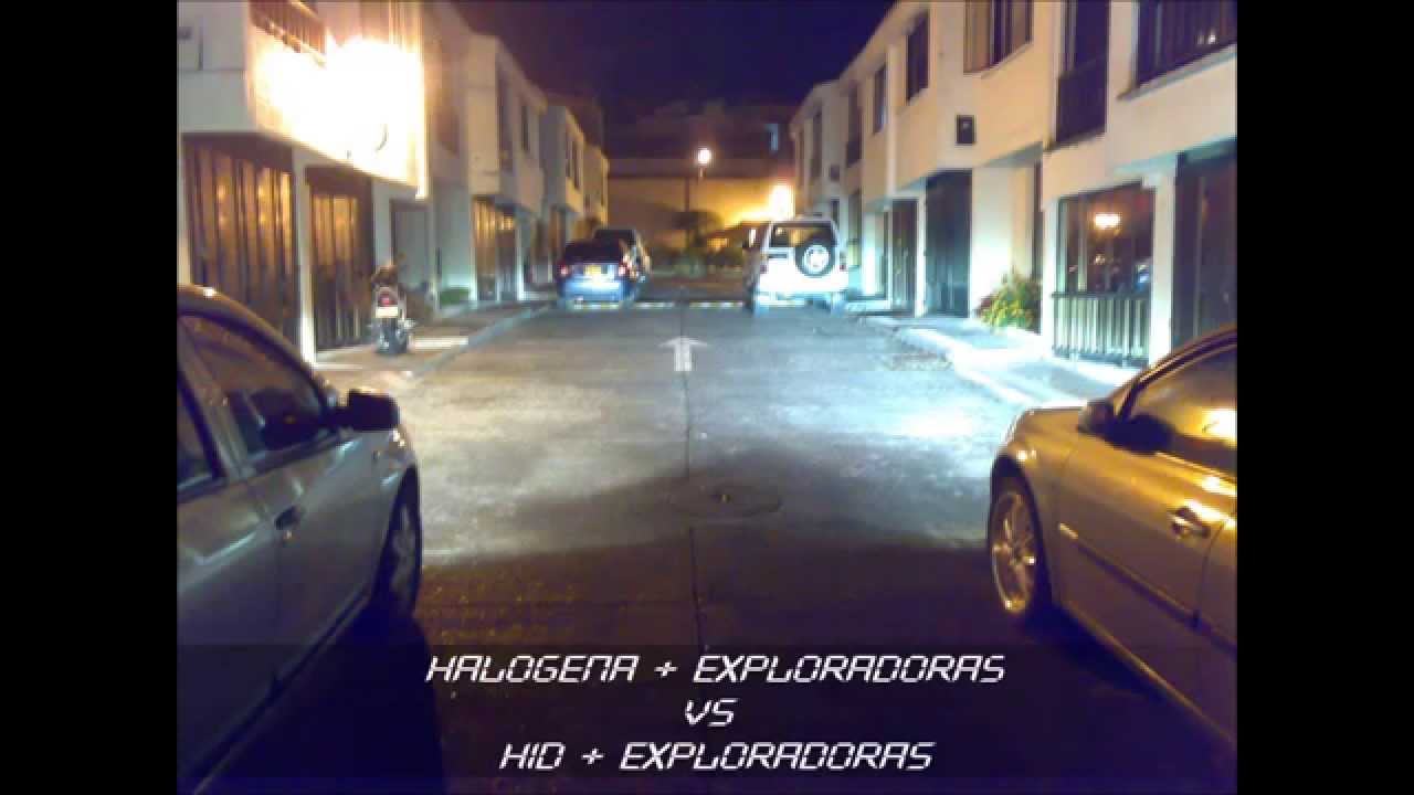 Megane II, VVME HID 5000k vs Halogena - YouTube