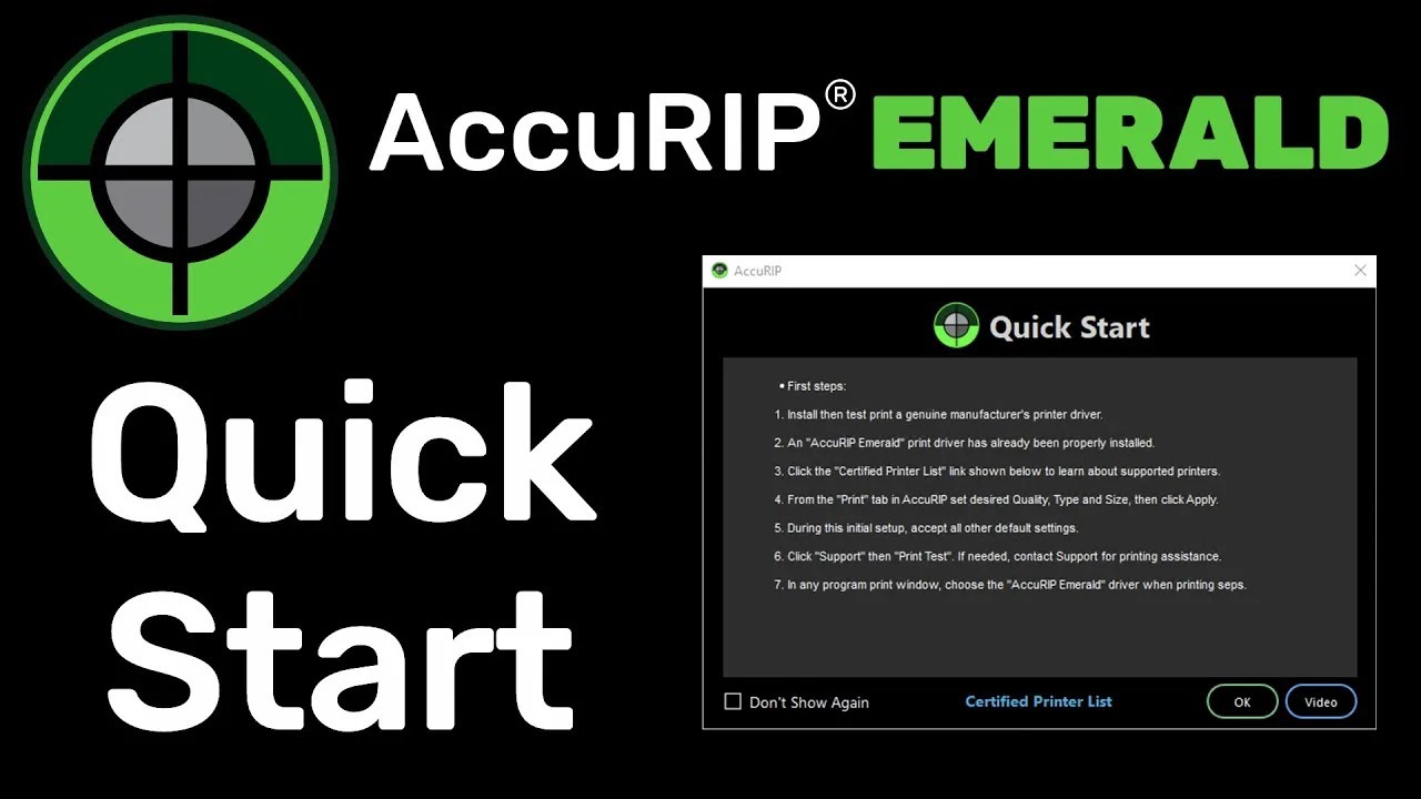 AccuRIP Emerald Quick Start Guide - YouTube