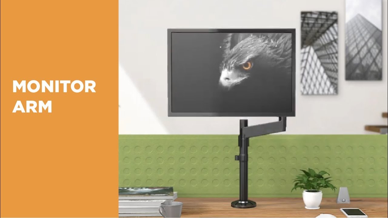Single Monitor Aluminum Slim Mechanical Spring Monitor Arm Features ...