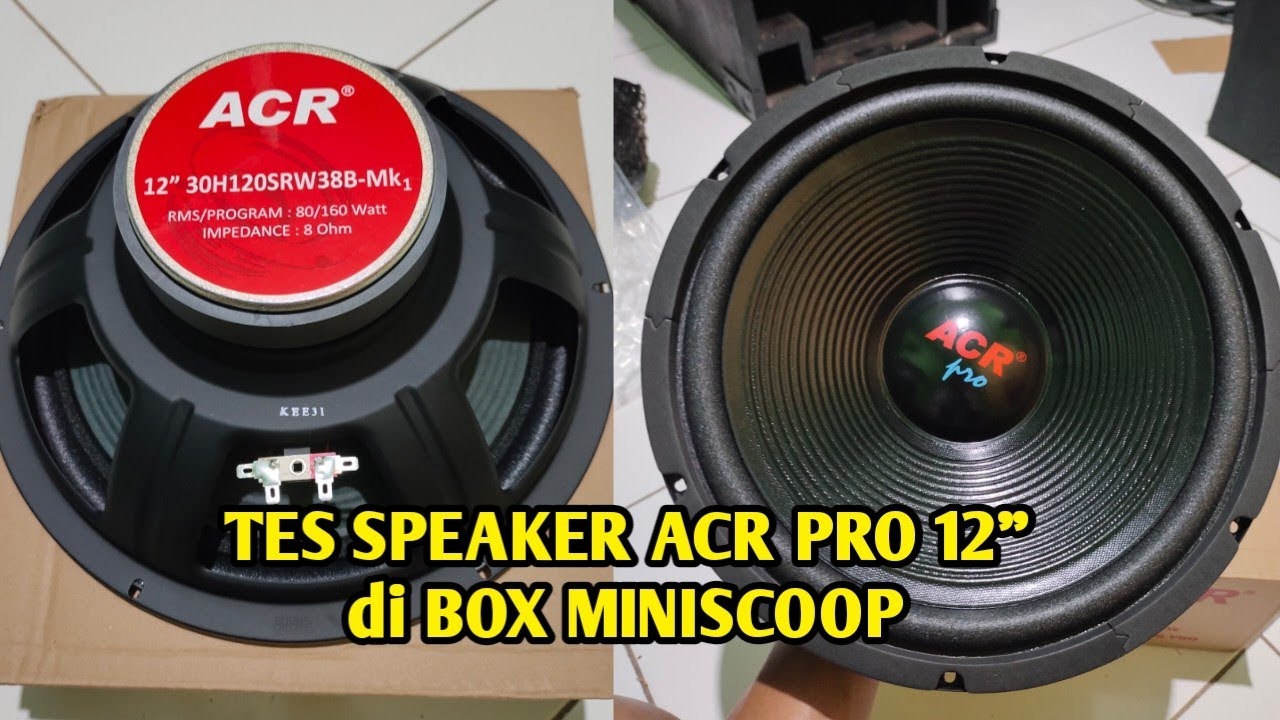 Tes speaker ACR pro 12" di box miniscoop - YouTube
