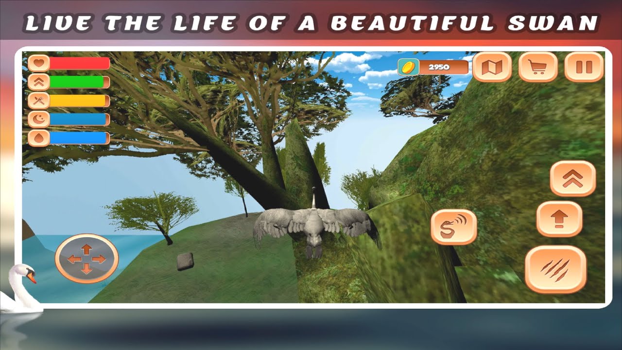 Swan Bird Simulator 3D Animal Gaming - YouTube