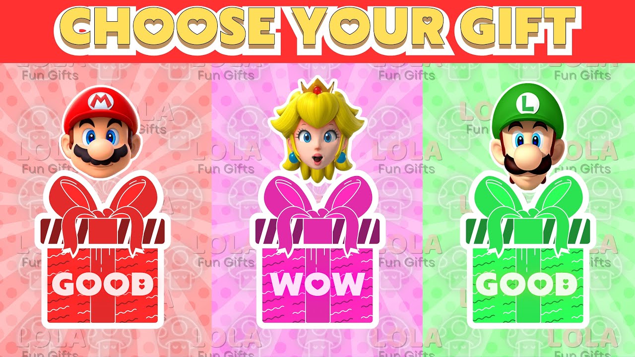 Choose Your Gift Box🎁Mario, Peach or Luigi 🎁 Escolha o Seu Presente ...