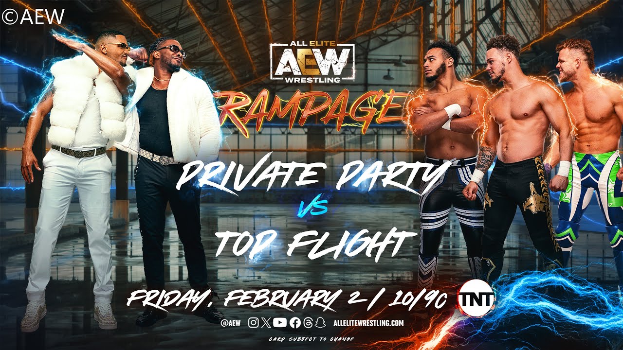 Top Flight vs Private Party / Tag Team Match / AEW Rampage #130 / WWE ...