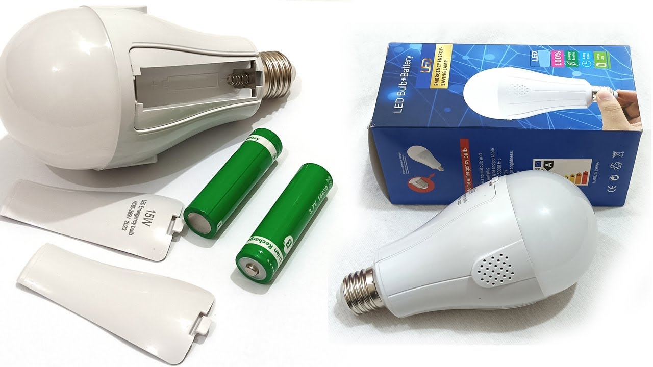 Double Cells Rechargeable LED Bulb With 2 Batteries Backup, Emergency ...