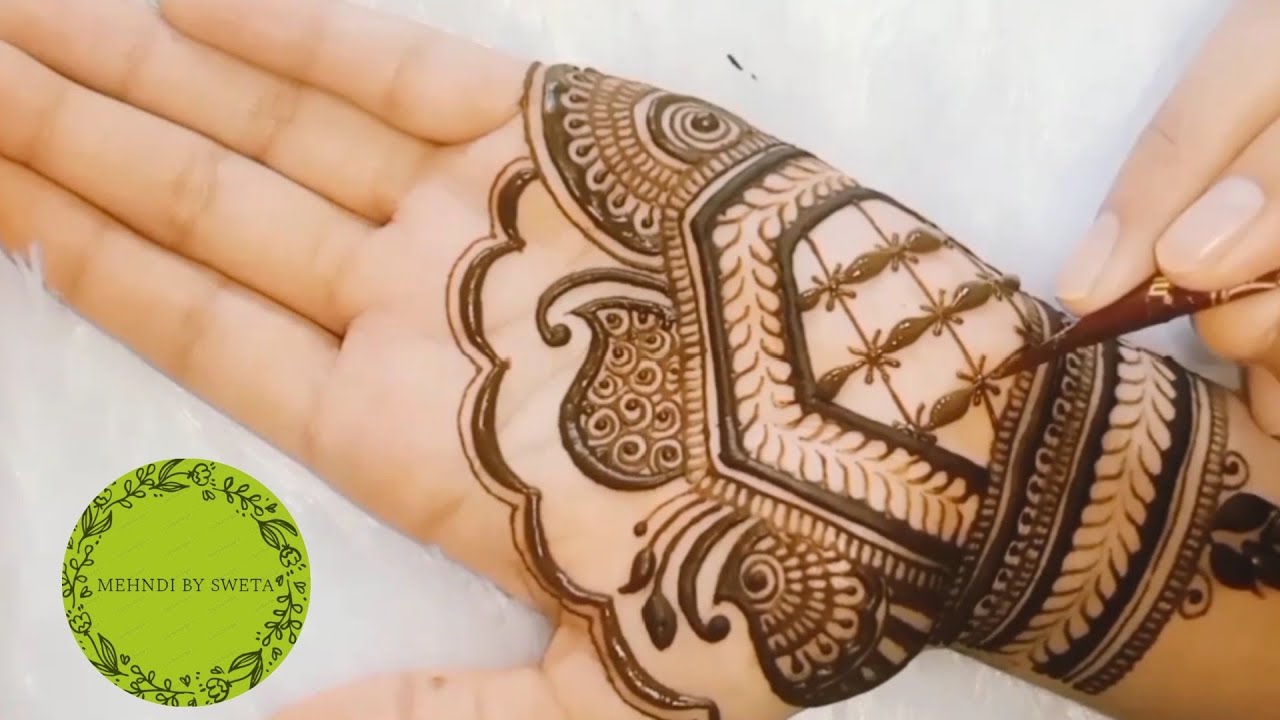 Stylish front hand mehndi design//mehndi design front side ...