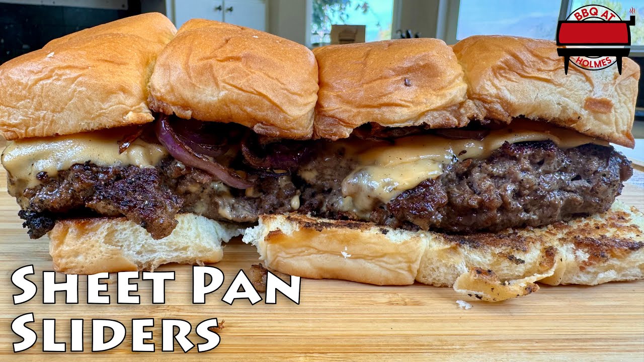 Sheet Pan Burger Sliders | Blackstone Griddle Recipe | Cheeseburger ...