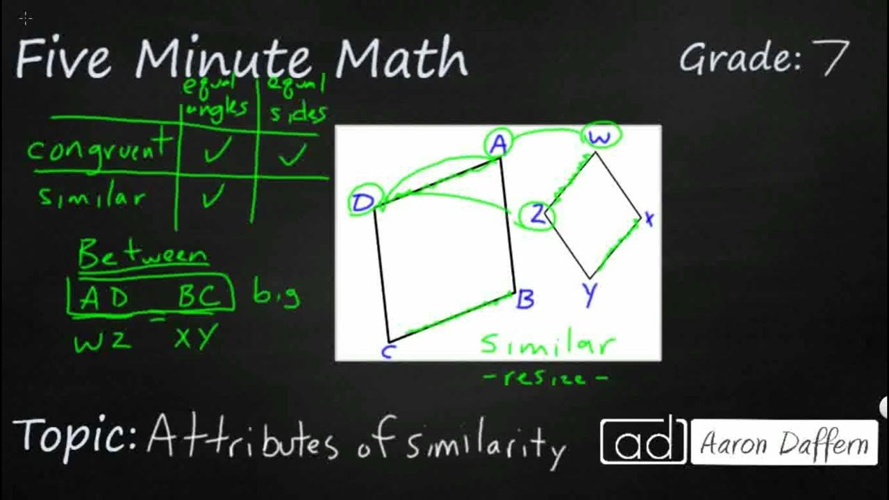 7th Grade Math Attributes of Similarity - YouTube