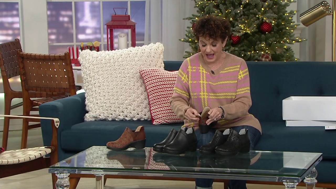 Alegria Leather Ankle Wedge Boot - Natalee on QVC - YouTube