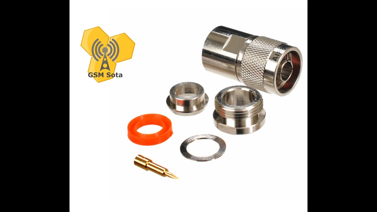 ВЧ разъем N-male RG 8 - YouTube
