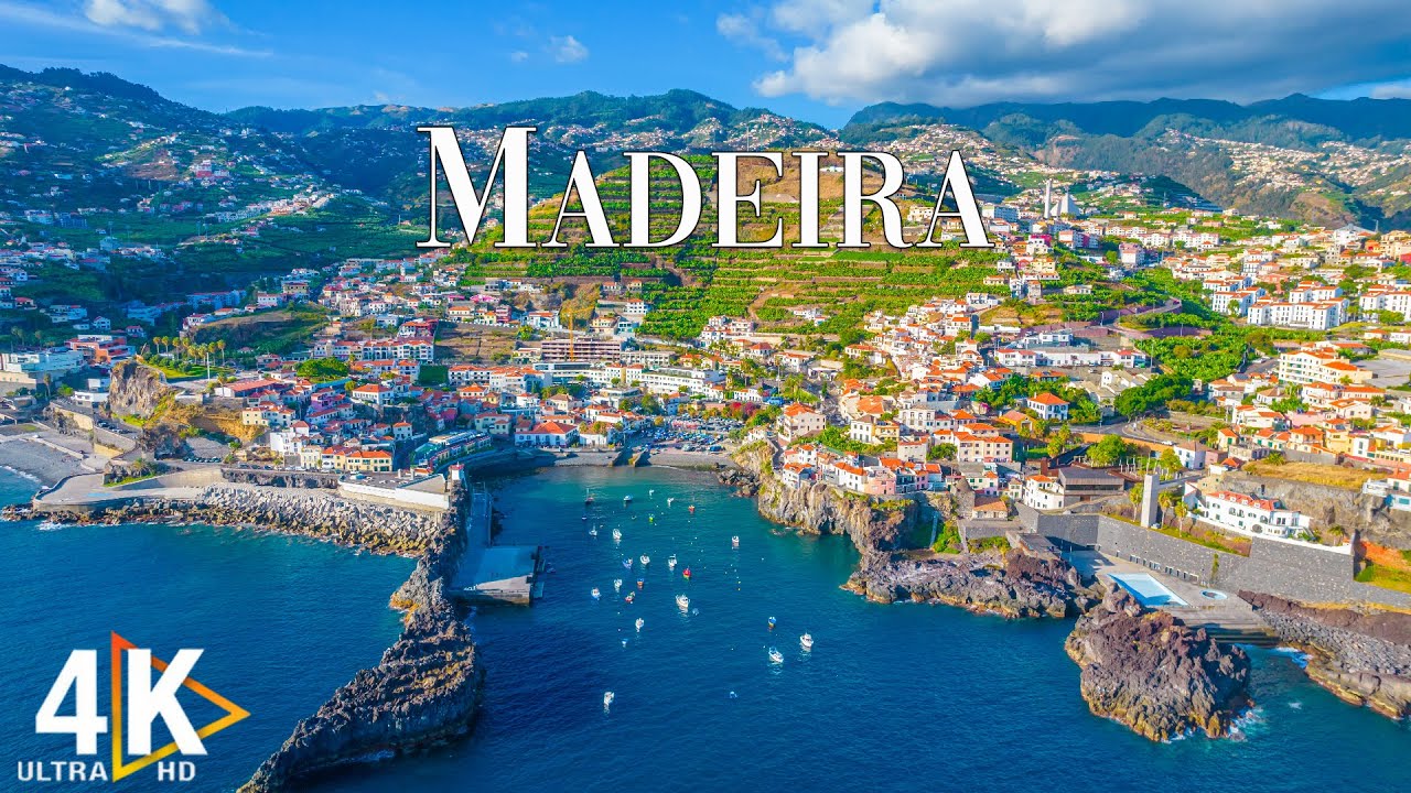 FLYING OVER MADEIRA (4K UHD) I Relaxing Music Along With Beautiful ...