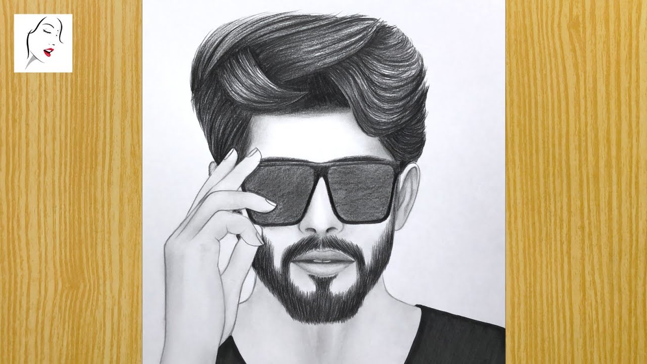 How to Draw a Glasses Boy with Pencil Sketch | Beautiful Boy Drawing ...
