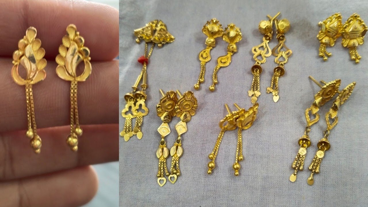 Sone Ki Jhala Ka Design 2024 || Beautiful Gold Earrings Design With ...