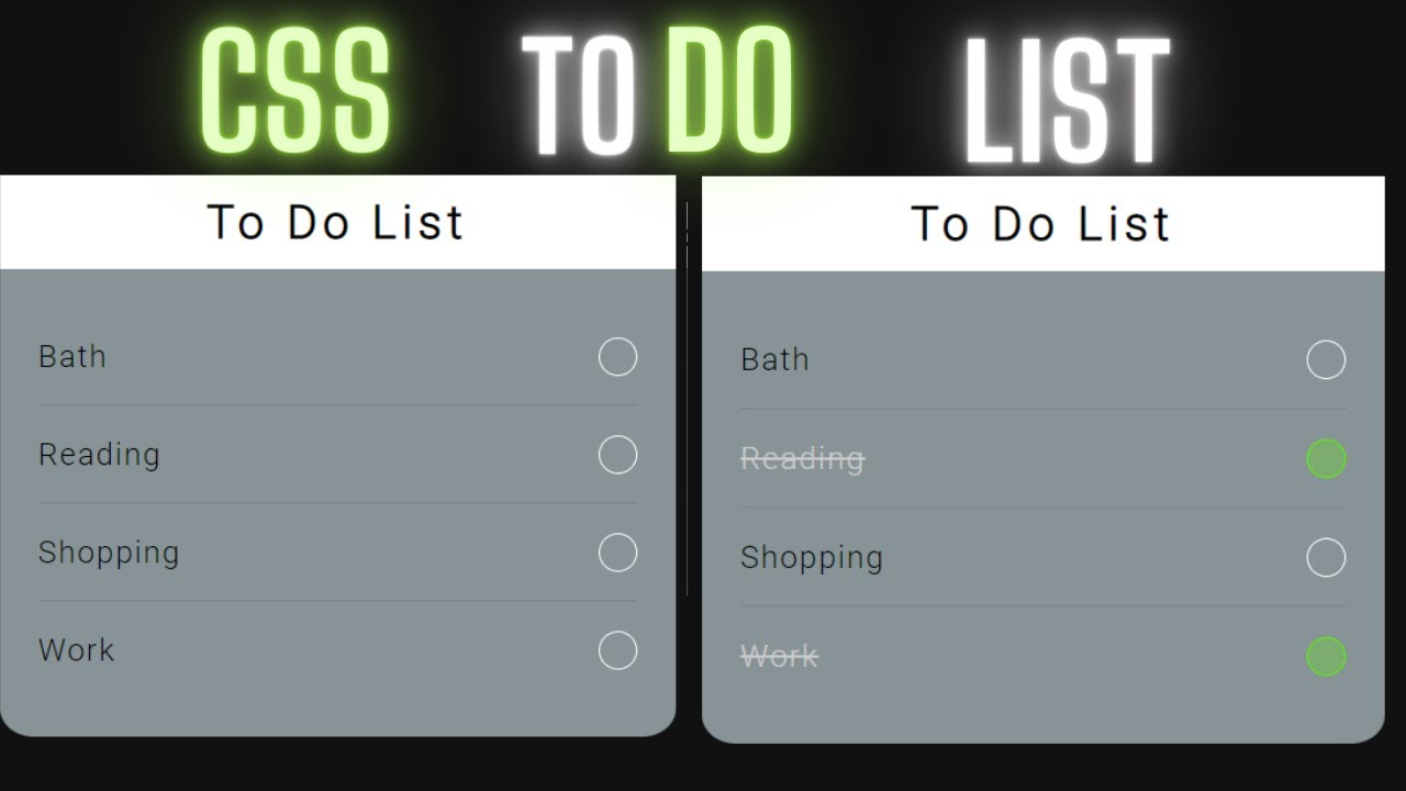 How To Create A To Do List With Only CSS | DIAWEB - YouTube