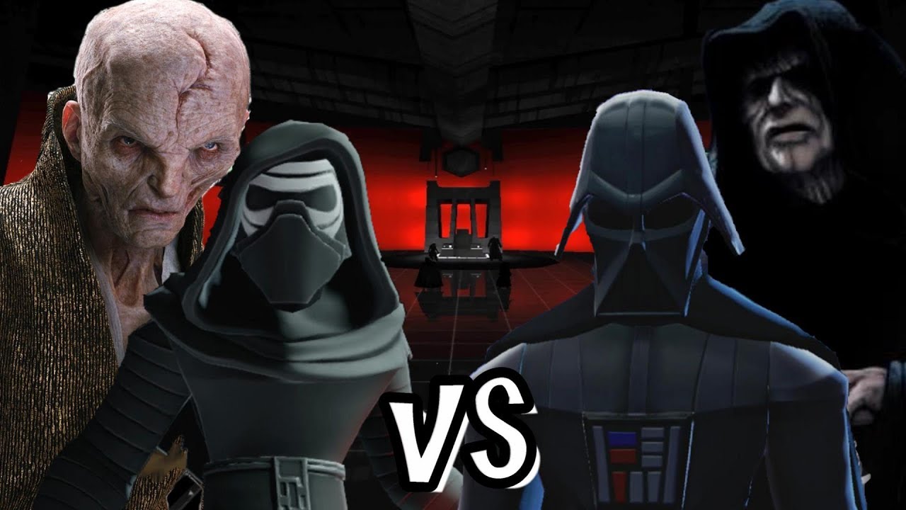 Supreme Leader Snoke + Kylo Ren vs Darth Vader + Emperor Palpatine ...