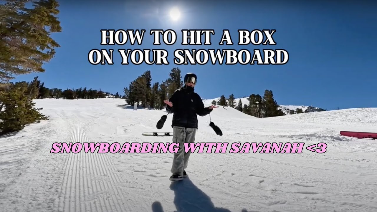 How to Hit a Box on a Snowboard (50-50) - YouTube