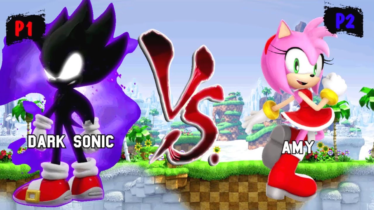 Dark Sonic VS Amy Rose I Sonic Battle JUS MUGEN v3 - YouTube