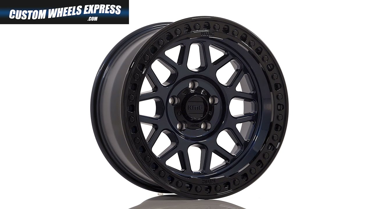 KMC KM549 GRS18X9 MIDNIGHT BLUE WHEEL SPIN - YouTube