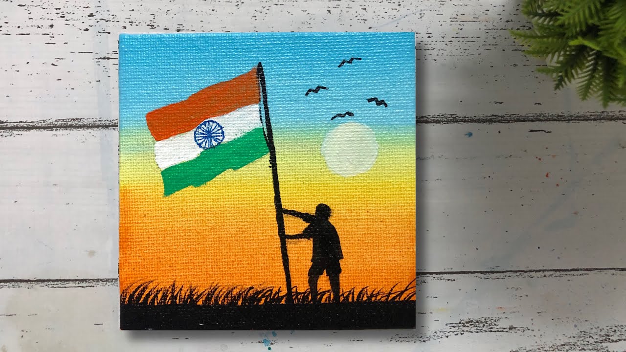 Independence Day Painting with Acrylic Colours | Independence Day ...