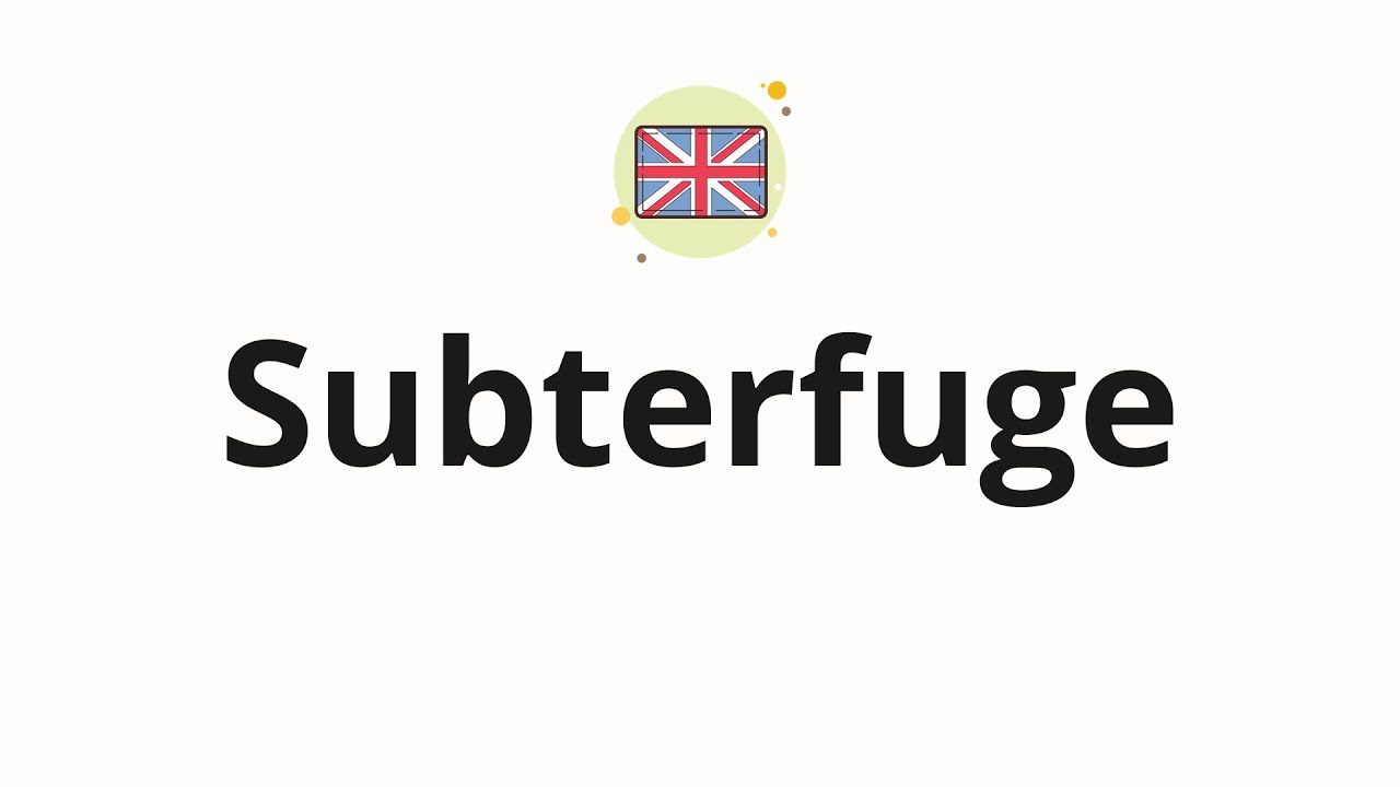 How to pronounce Subterfuge - YouTube