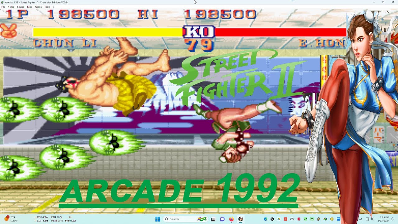 STREET FIGHTER ii CHAMPION EDITION SUPER GREEN CHUN LI PLAYTHROUGH ...