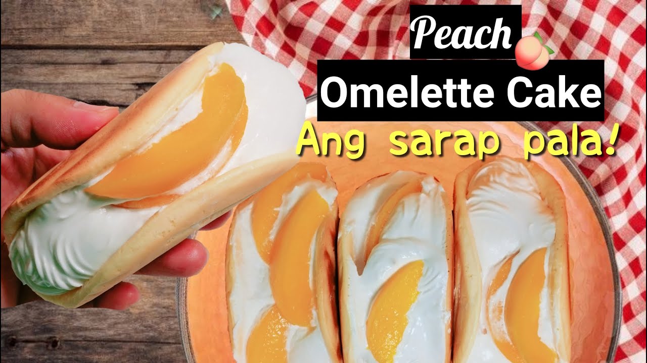 HOW TO MAKE KOREAN OMELETTE CAKE /PEACH OMELETTE CAKE - YouTube