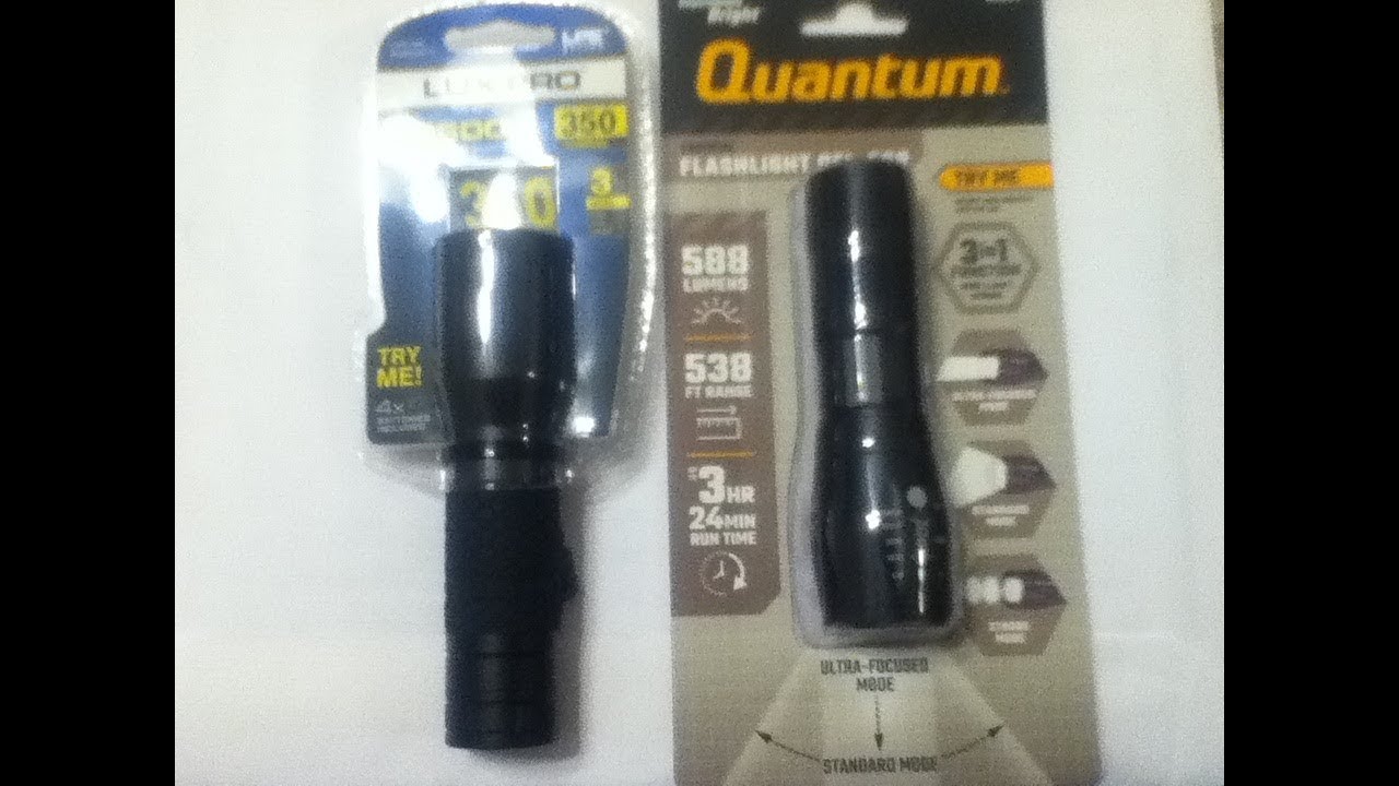 Lux-Pro Vs. Quantum Tactical Flashlights - YouTube