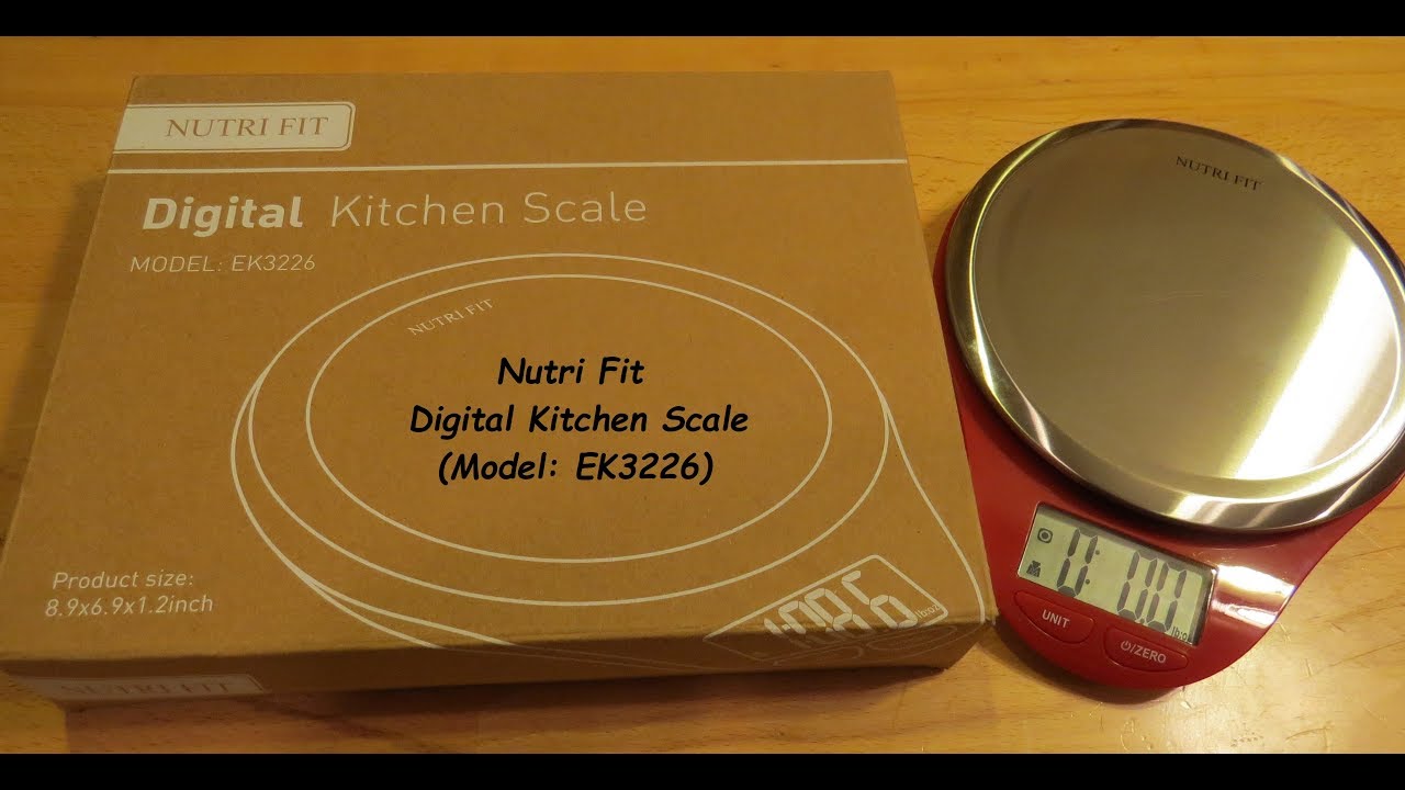 Nutri Fit Digital Kitchen Scale Model EK3226 - YouTube