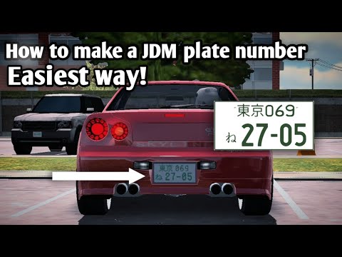 How to make a JDM plate number | tutorial | Car Parking Multiplayer ...