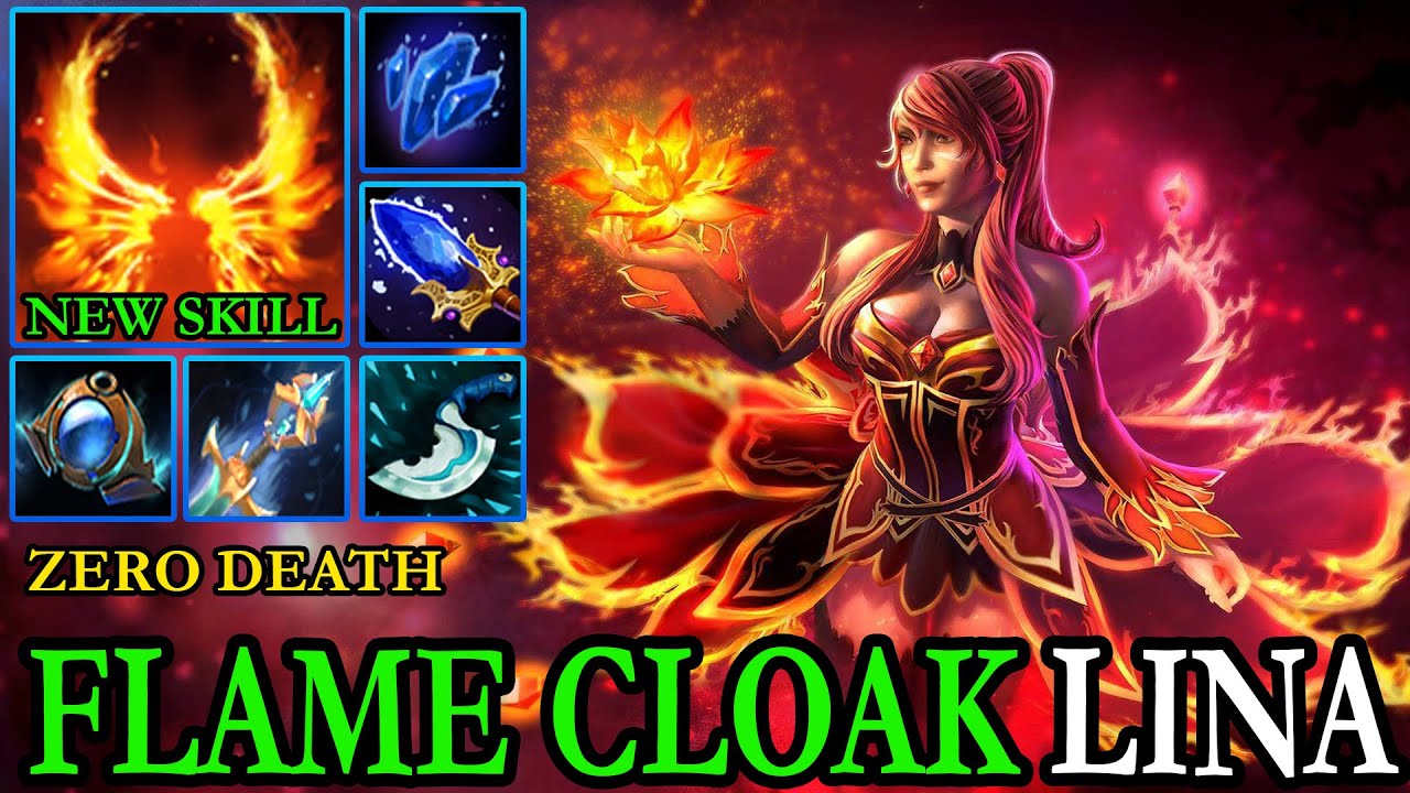 Flame Cloak Skill Aghanim Rework UNKILLABLE Lina 1 Shot Laguna Blade ...