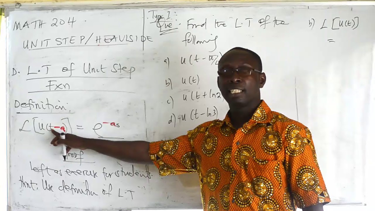 3.Unit step or Heaviside functions- Laplace Transform - YouTube