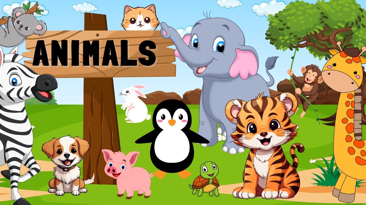 Wild Animals for kids, Pet Animals, Farm Animals, Guess the Animal ...