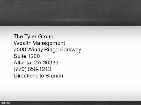The Tyler Group Merrill Lynch Financial Advisor - YouTube
